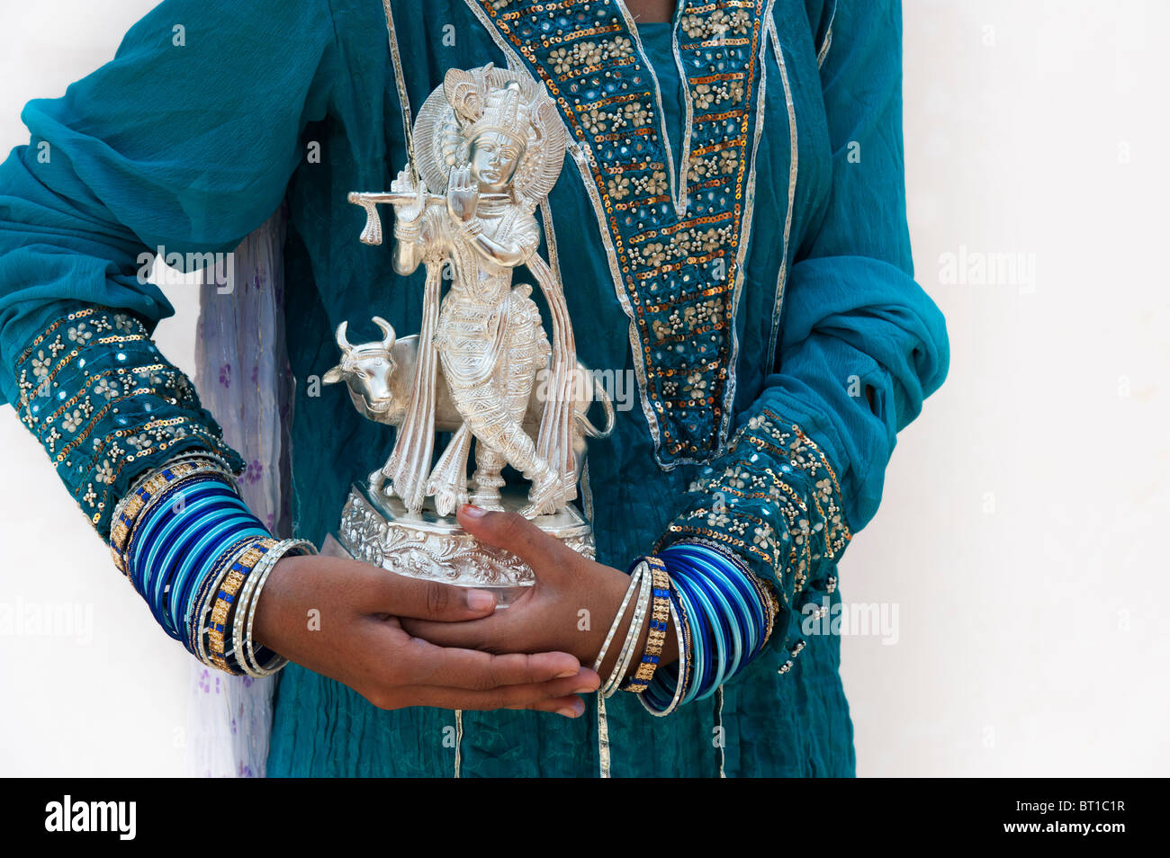 Girl as krishna hi-res stock photography and images - Alamy