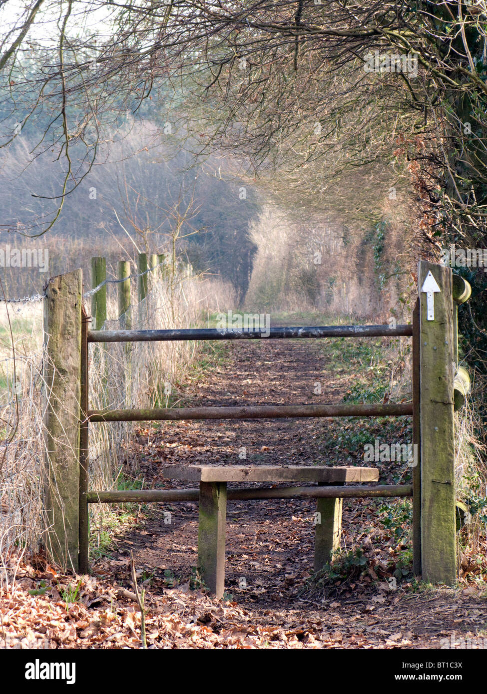 A style at the start of a footpath Stock Photo - Alamy