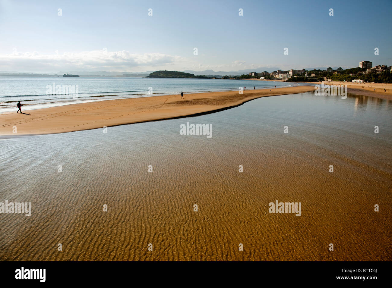 Spain Santander Beach Playa Del Sardinero High Resolution Stock ...