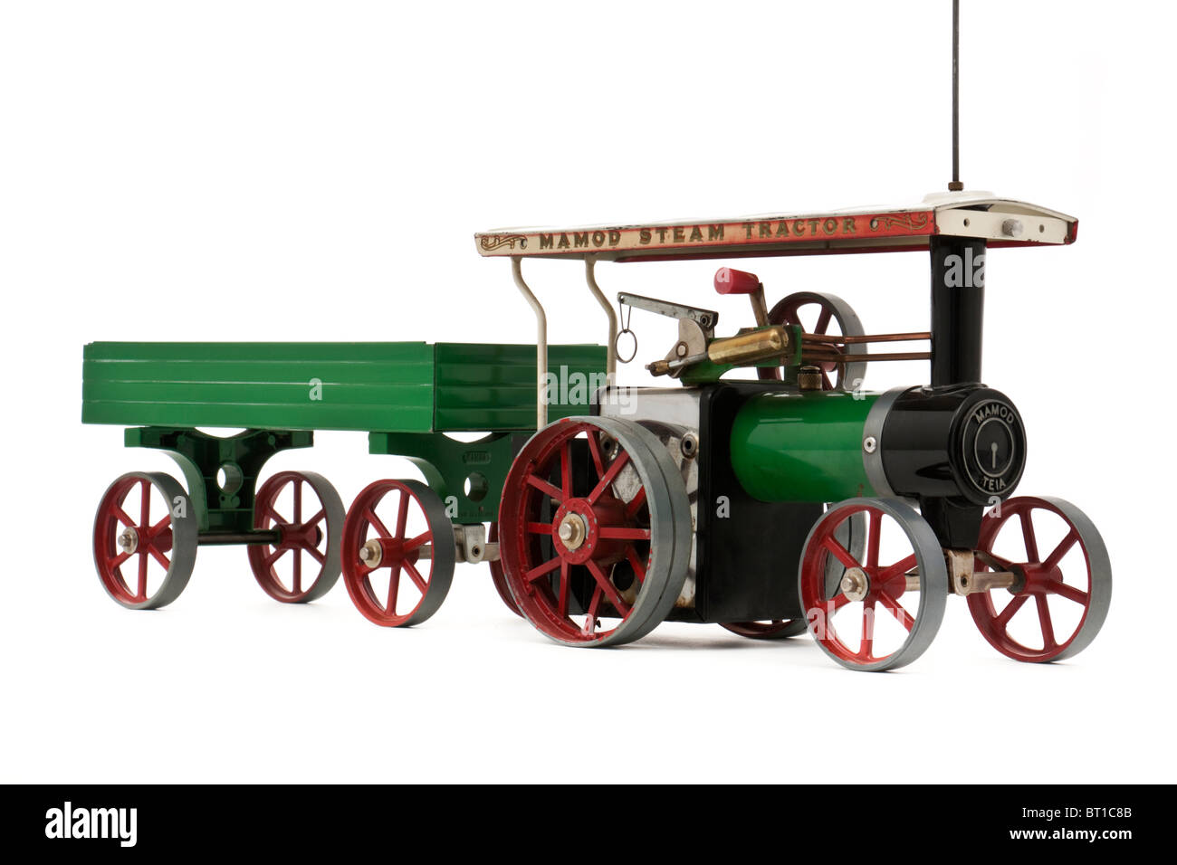 Vintage Mamod TE1A model live steam tractor with OW1 open wagon Stock ...