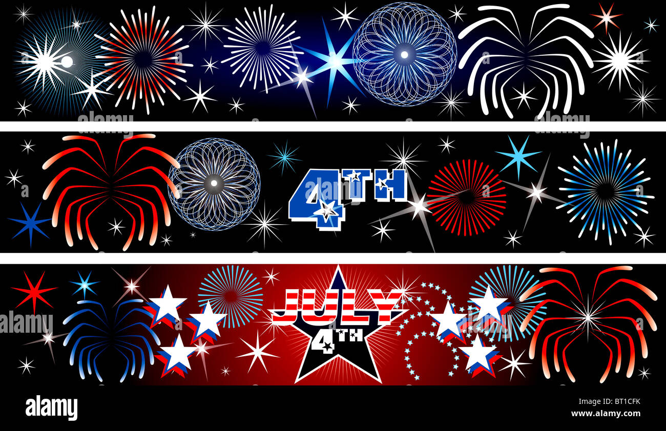 Vector Illustration for the 4th of July Independence Day Banners ...
