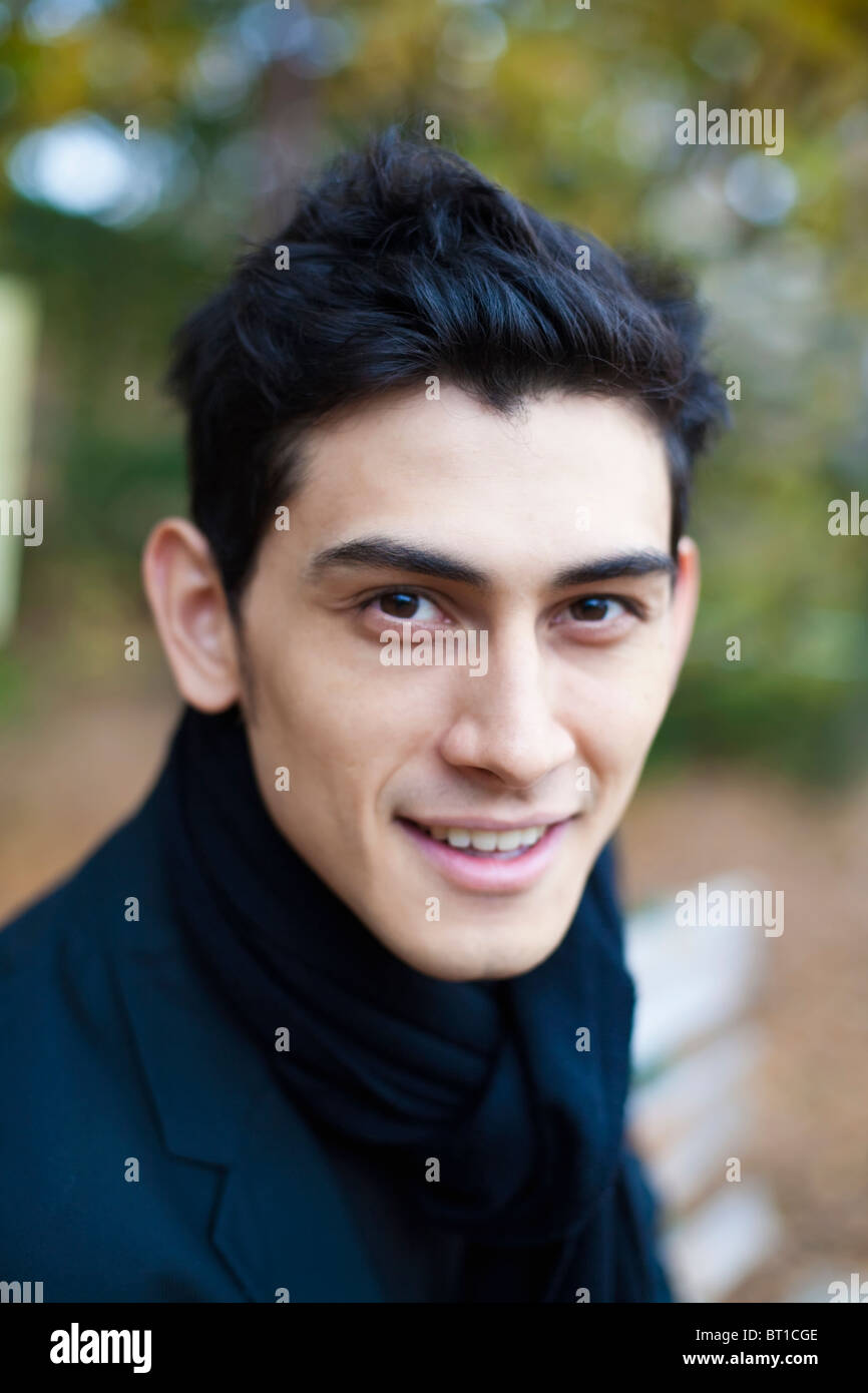 Close up of smiling mixed race man Stock Photo - Alamy