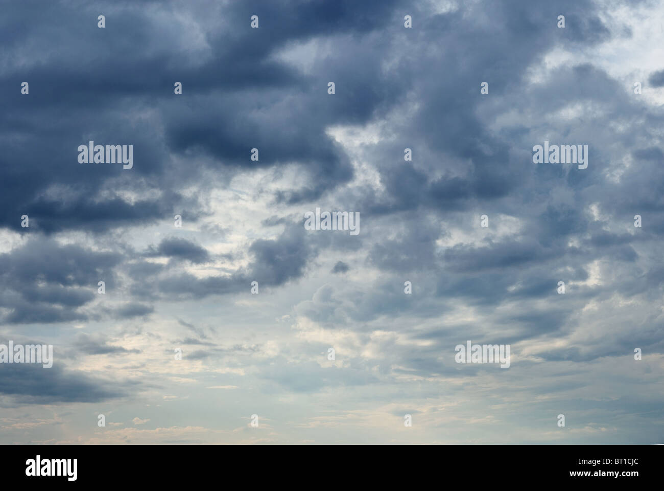 The summer sky with heavy dark clouds Stock Photo - Alamy