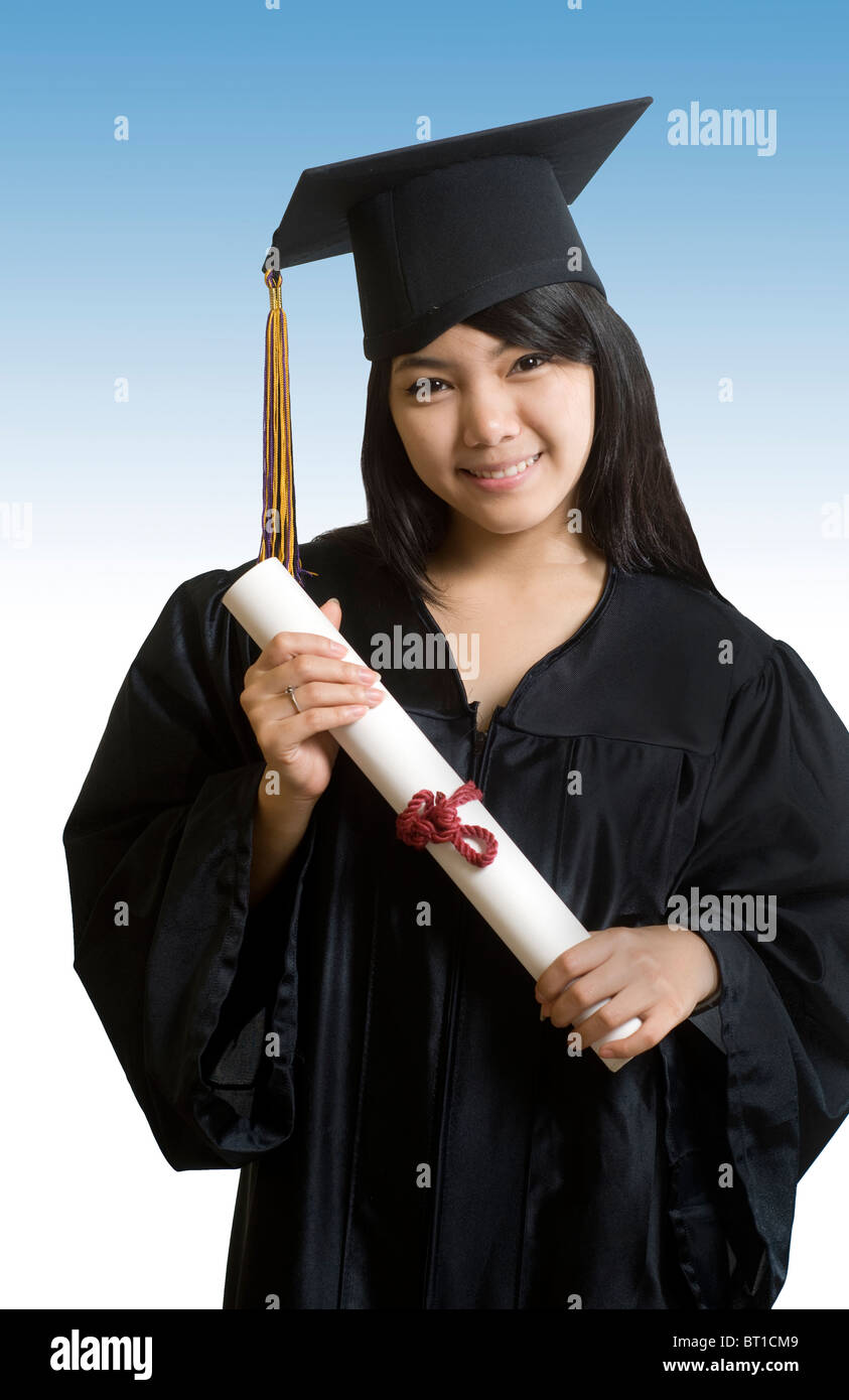 Asian female graduate student Stock Photo - Alamy