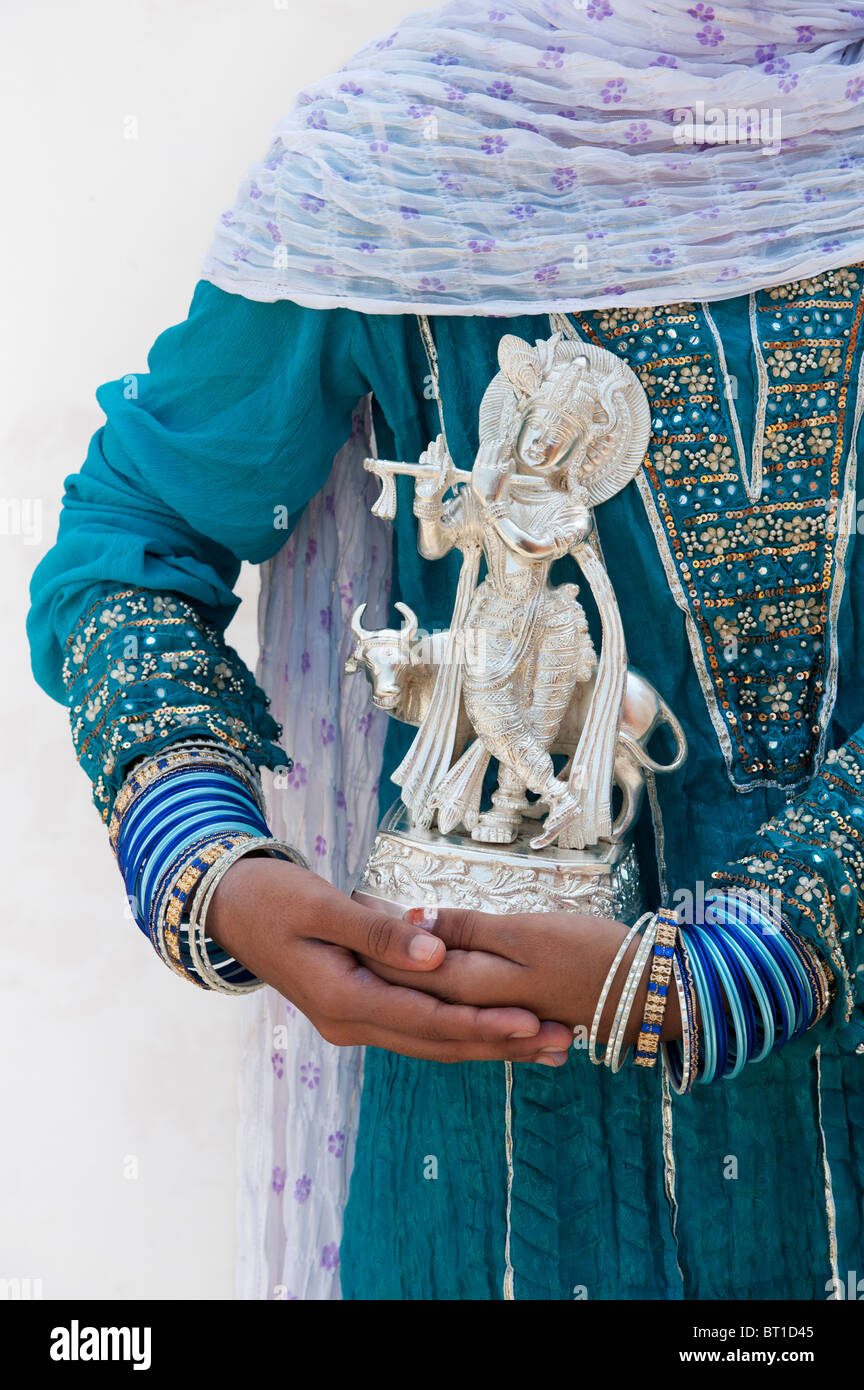 Girl as krishna hi-res stock photography and images - Alamy