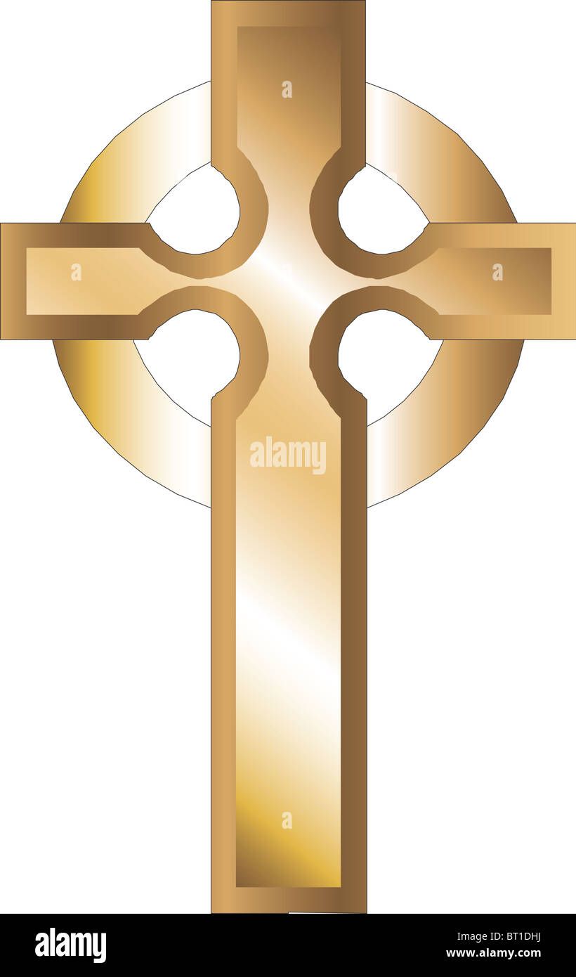 Church Icons Vector, Illustration of Gold Roman Cross Stock Photo - Alamy