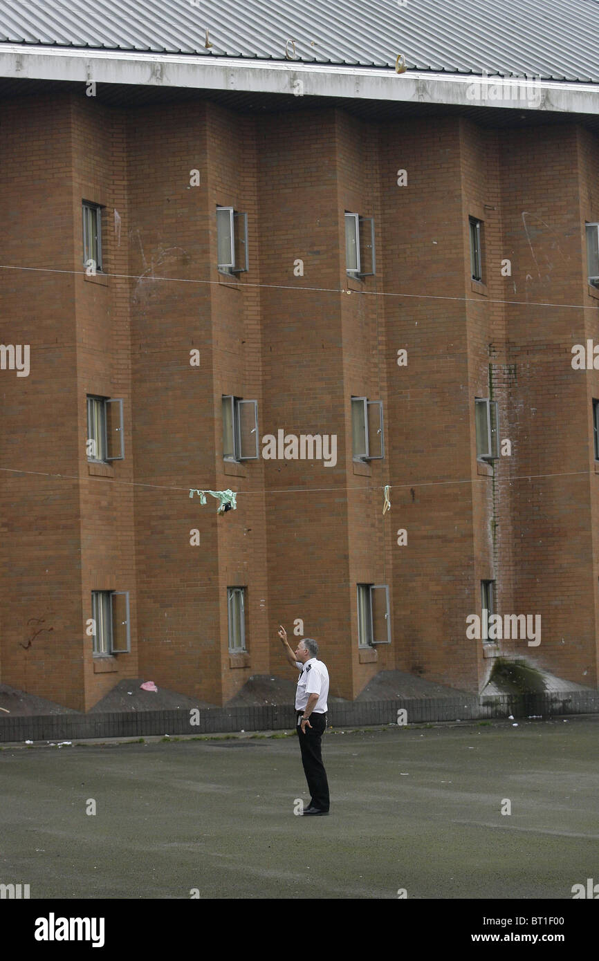 The exercise yard inside HM Prison Woodhill in Milton Keynes. Picture ...