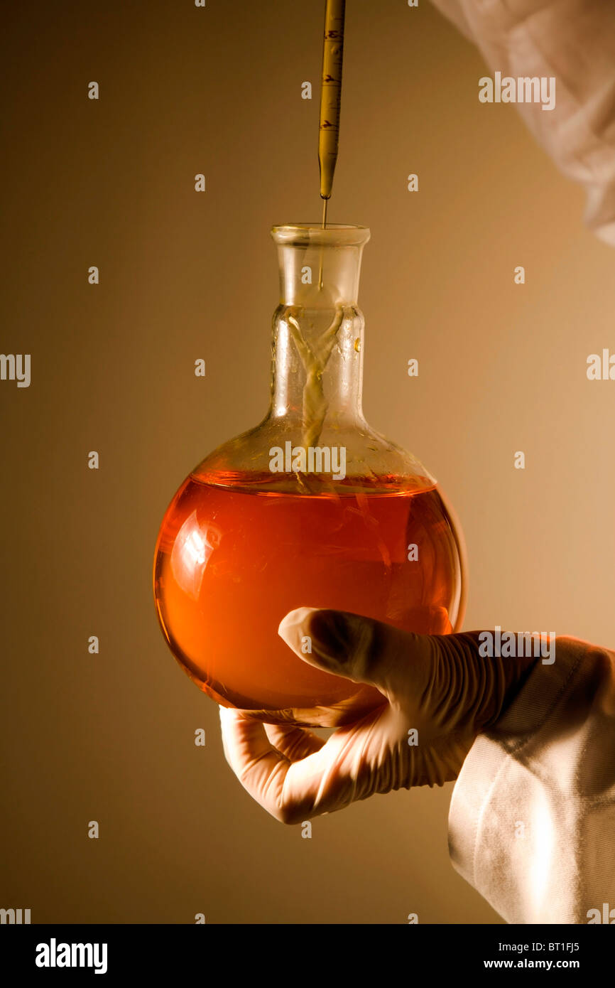 hands by work in laboratory Stock Photo - Alamy