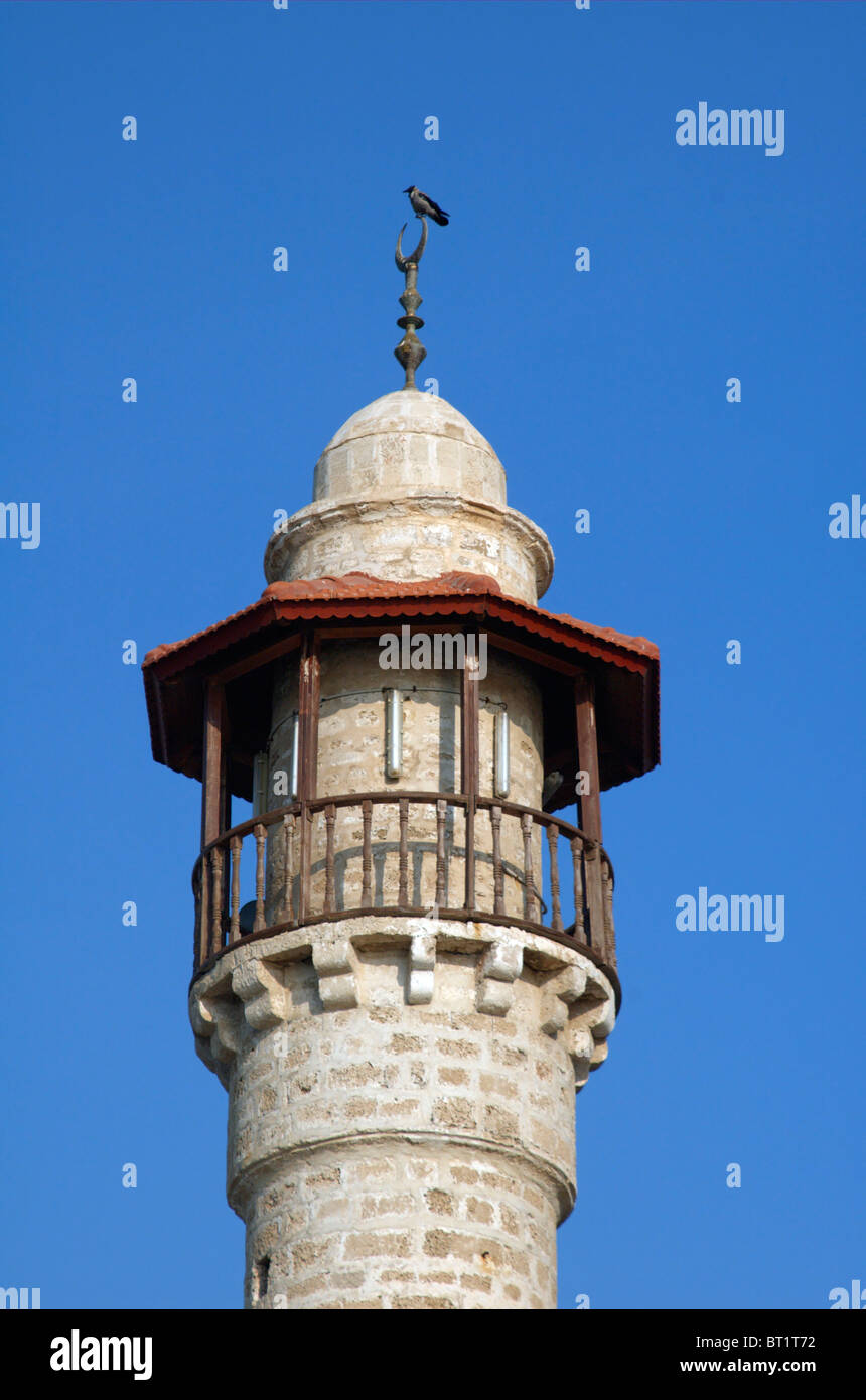 Israel, Tel Aviv - Jaffa, The turret of the El Baher mosque in old ...