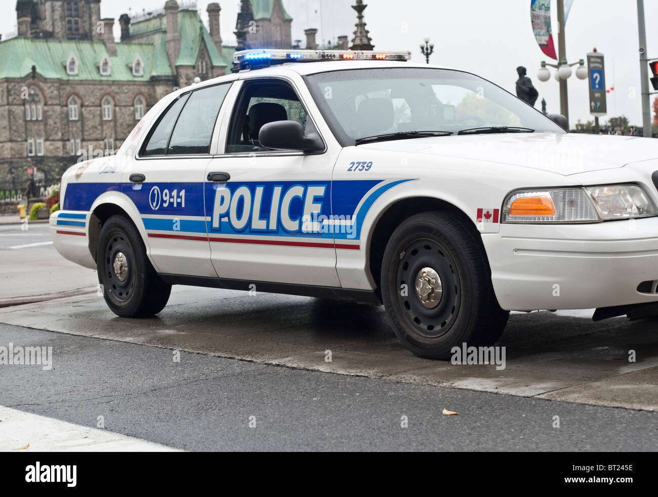 Ottawa Police car is seen during a police memorial parade in Ottawa ...