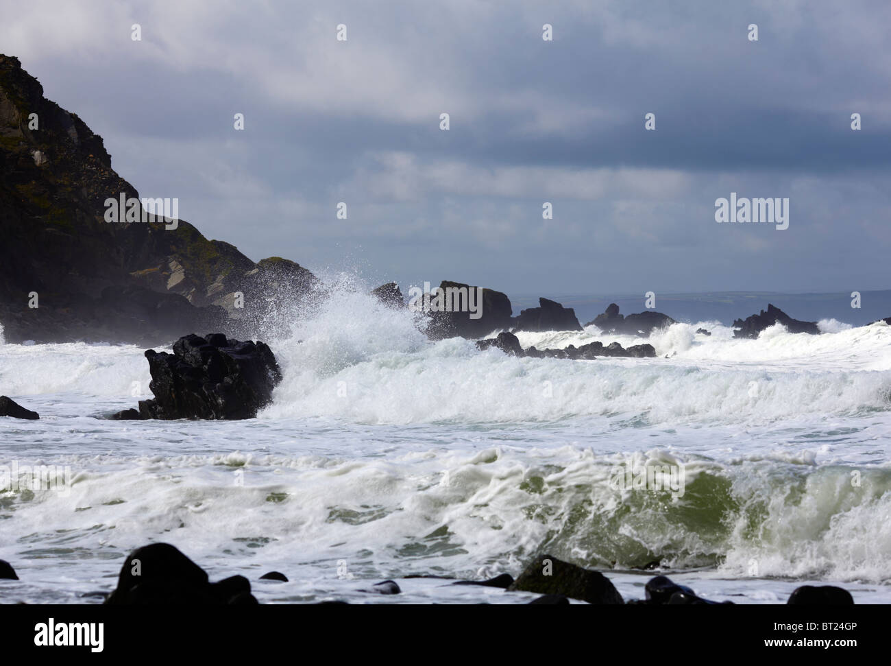 Atlantic from "Welcombe Mouth" on the North Devon Coast. Seascape ...