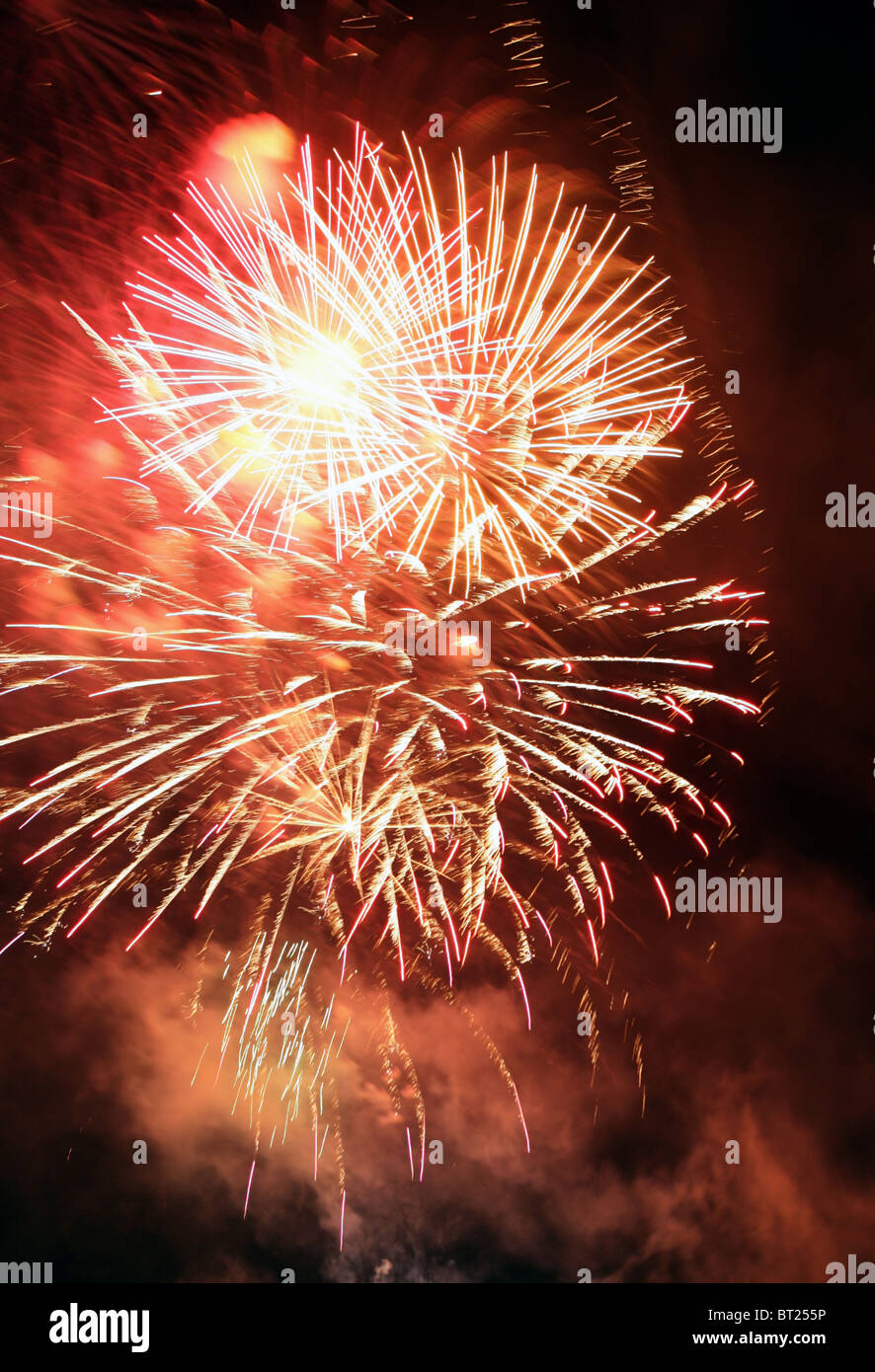 colourful Fireworks abstract art background Stock Photo - Alamy