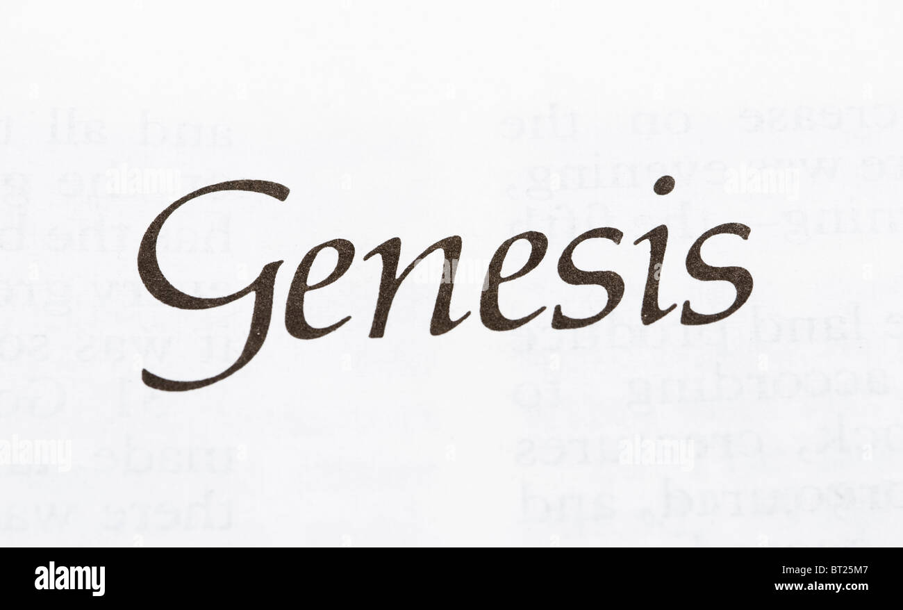 Genesis (bible text Stock Photo - Alamy