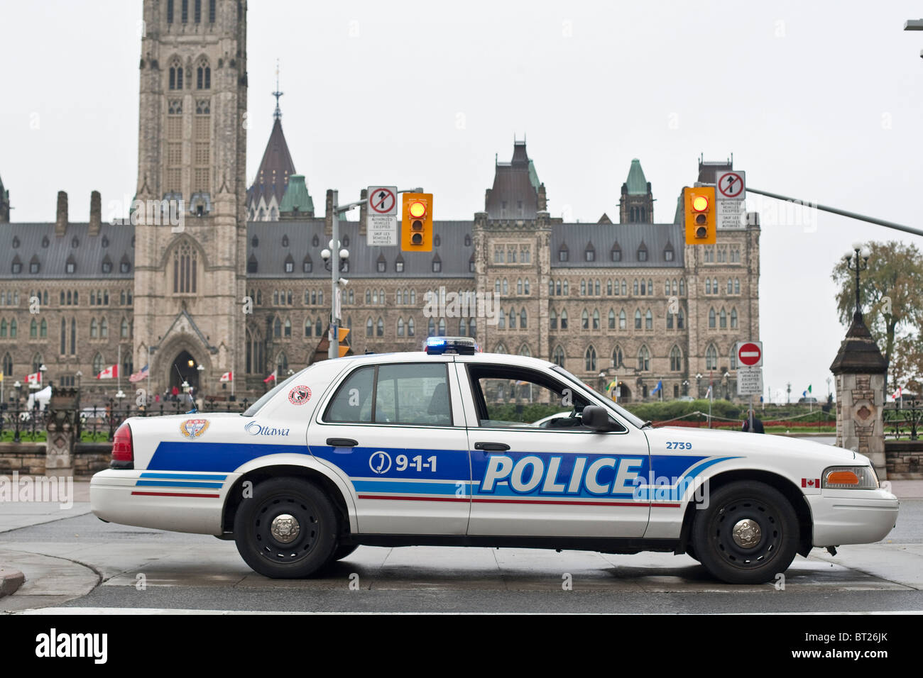 Ottawa Police car is seen during a police memorial parade in Ottawa ...
