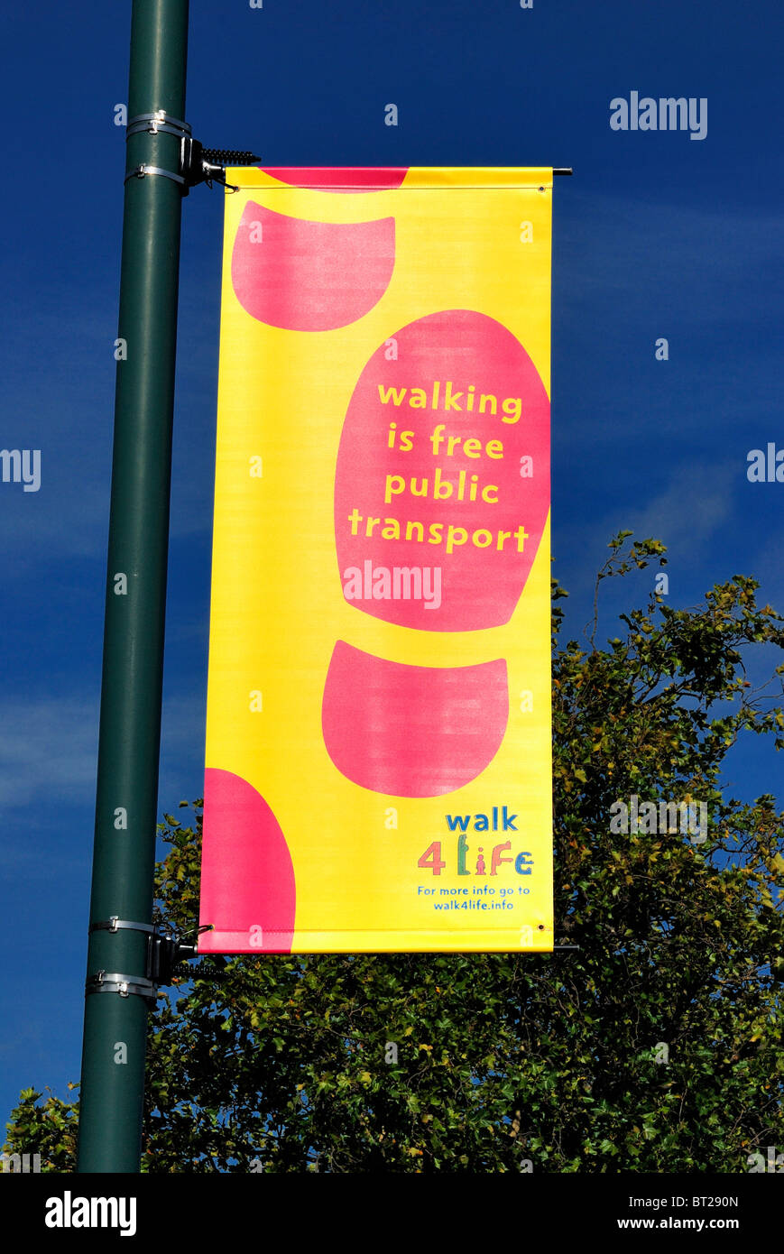 walk for life sign in nottingham england uk Stock Photo - Alamy