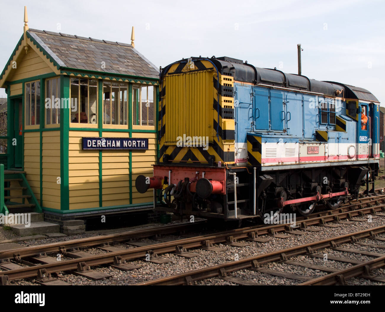 Ex FM Rail Class 08/0 shunter No. 08631 is now resident at Dereham ...