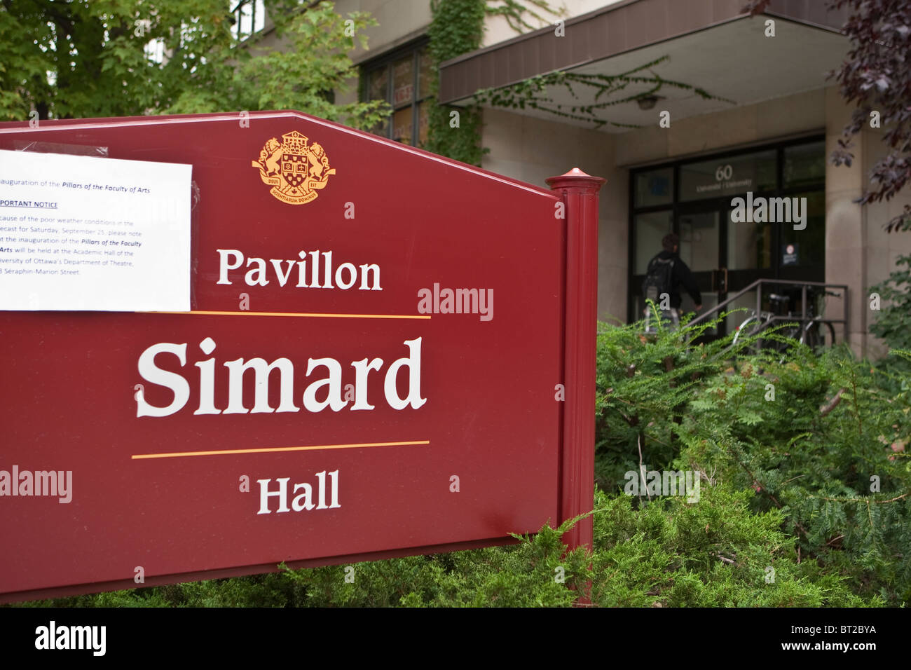 The Pavillon Simard Hall on the University of Ottawa campus in Ottawa ...