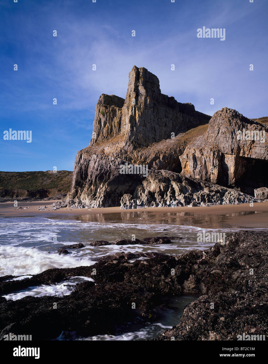 Carboniferous Limestone Cliffs between Fall Bay and Mewslade Bay near ...