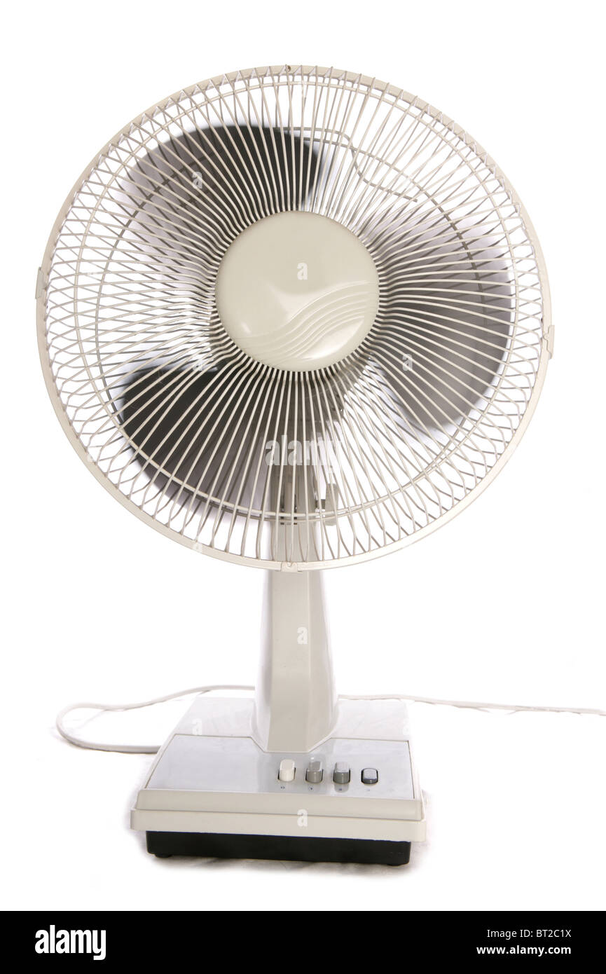 White Electric fan studio cutout Stock Photo - Alamy