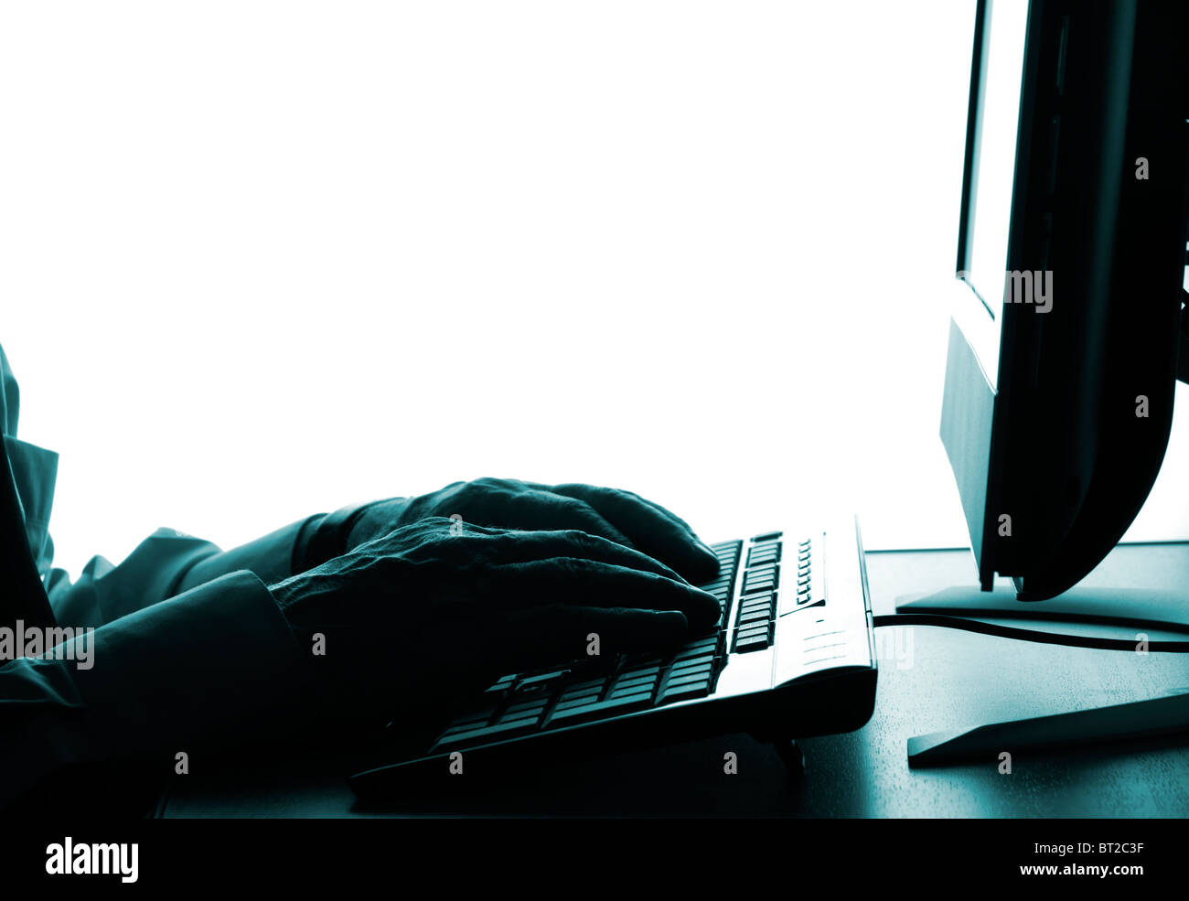 work on computer Stock Photo - Alamy