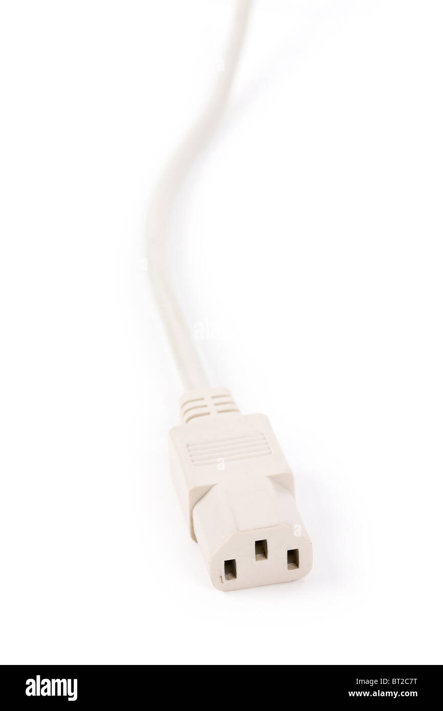 white Power Cord Plug close up shot Stock Photo - Alamy