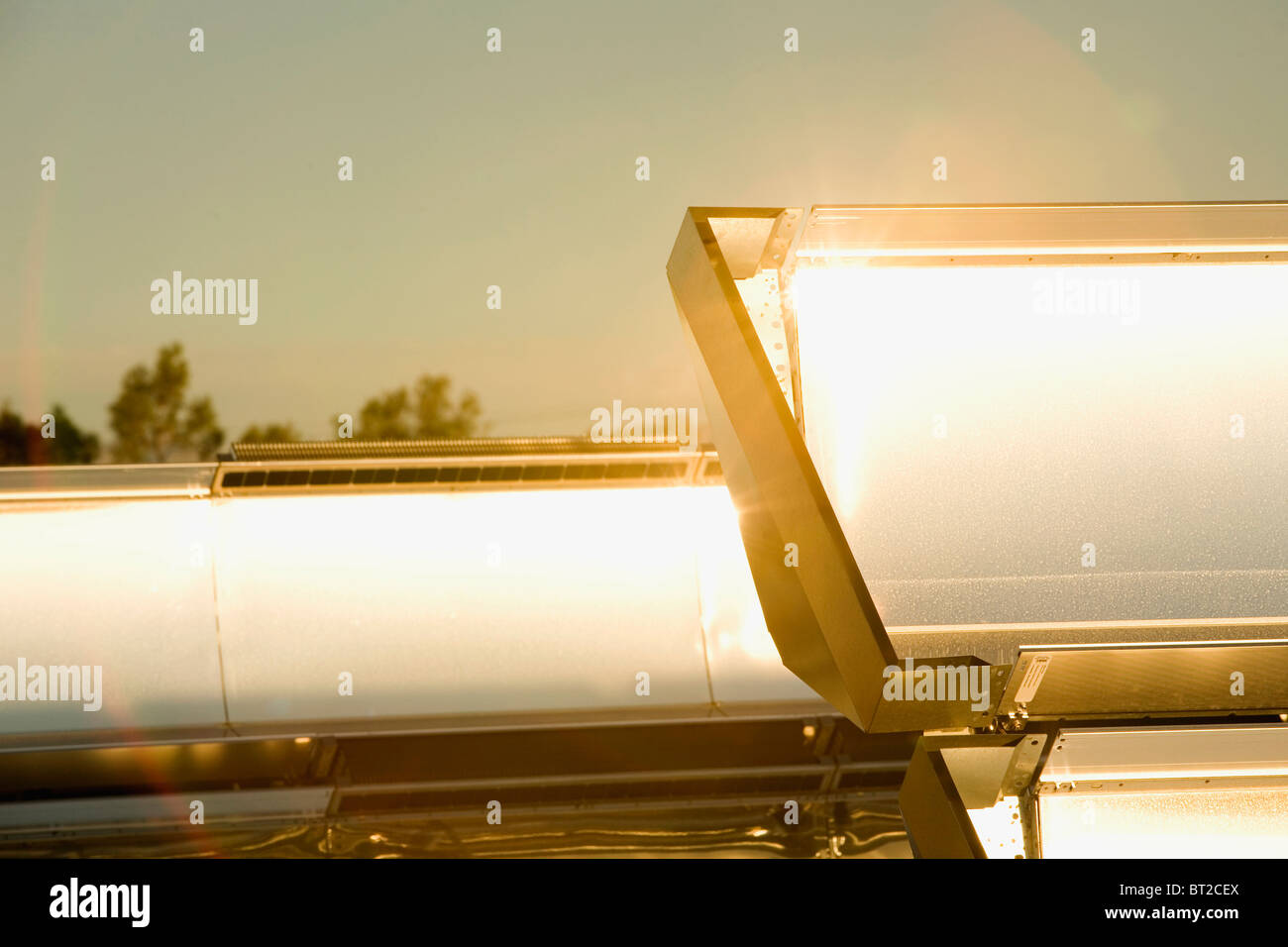 Shining sun on solar panels hi-res stock photography and images - Alamy