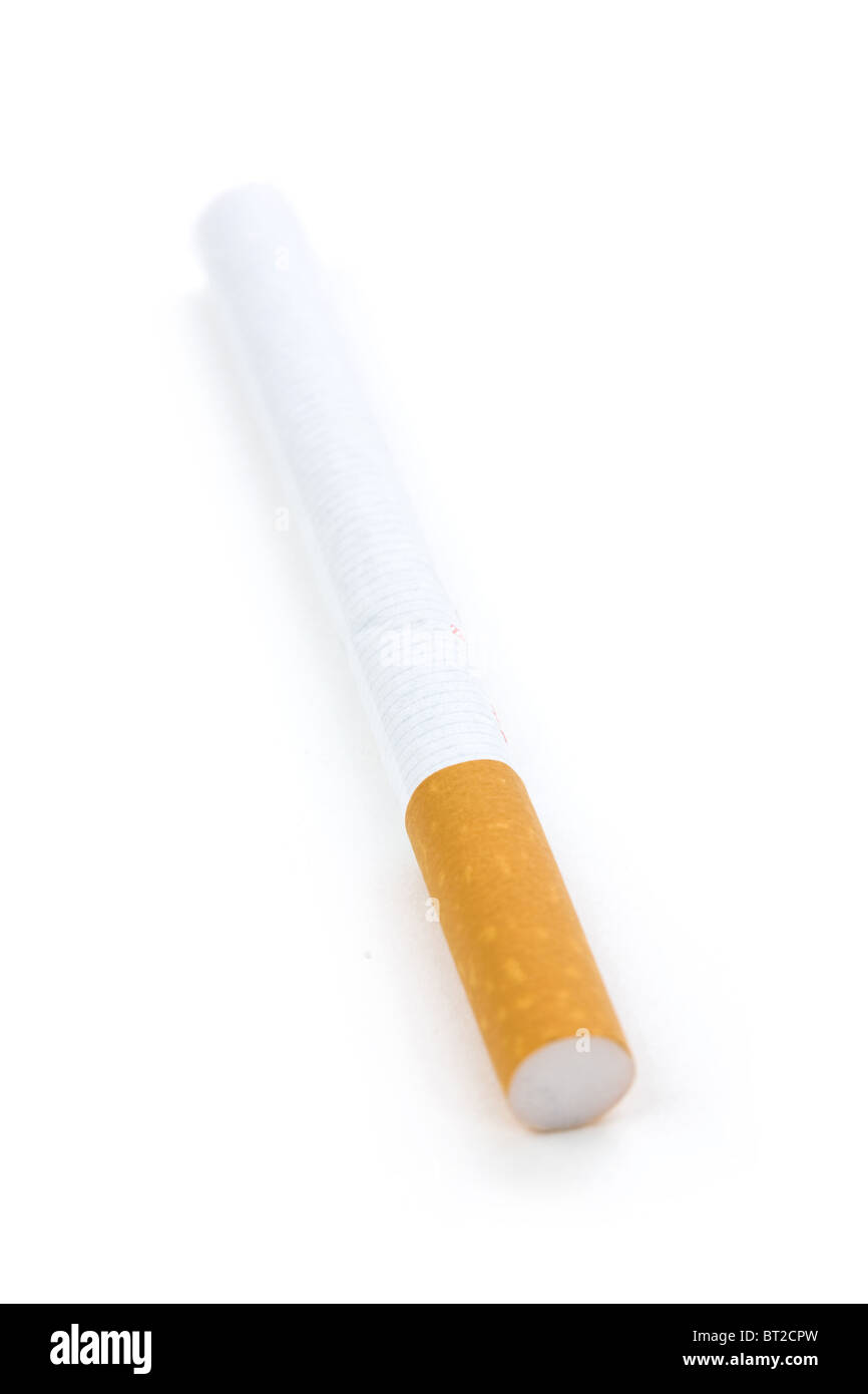 A Cigarette with white background Stock Photo - Alamy