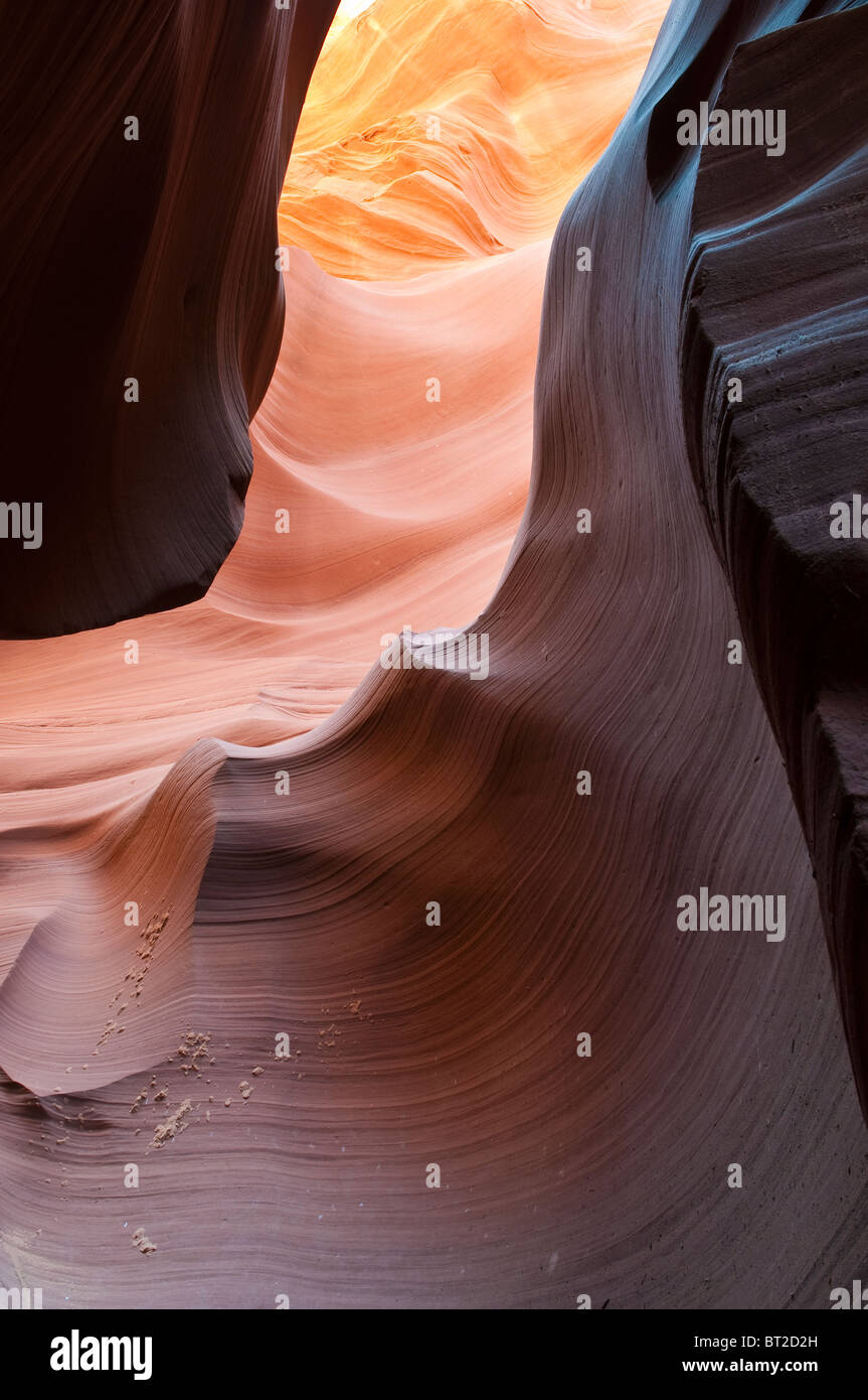Sandstone formation at Lower Antelope Canyon, Slot Canyon, Arizona, USA ...