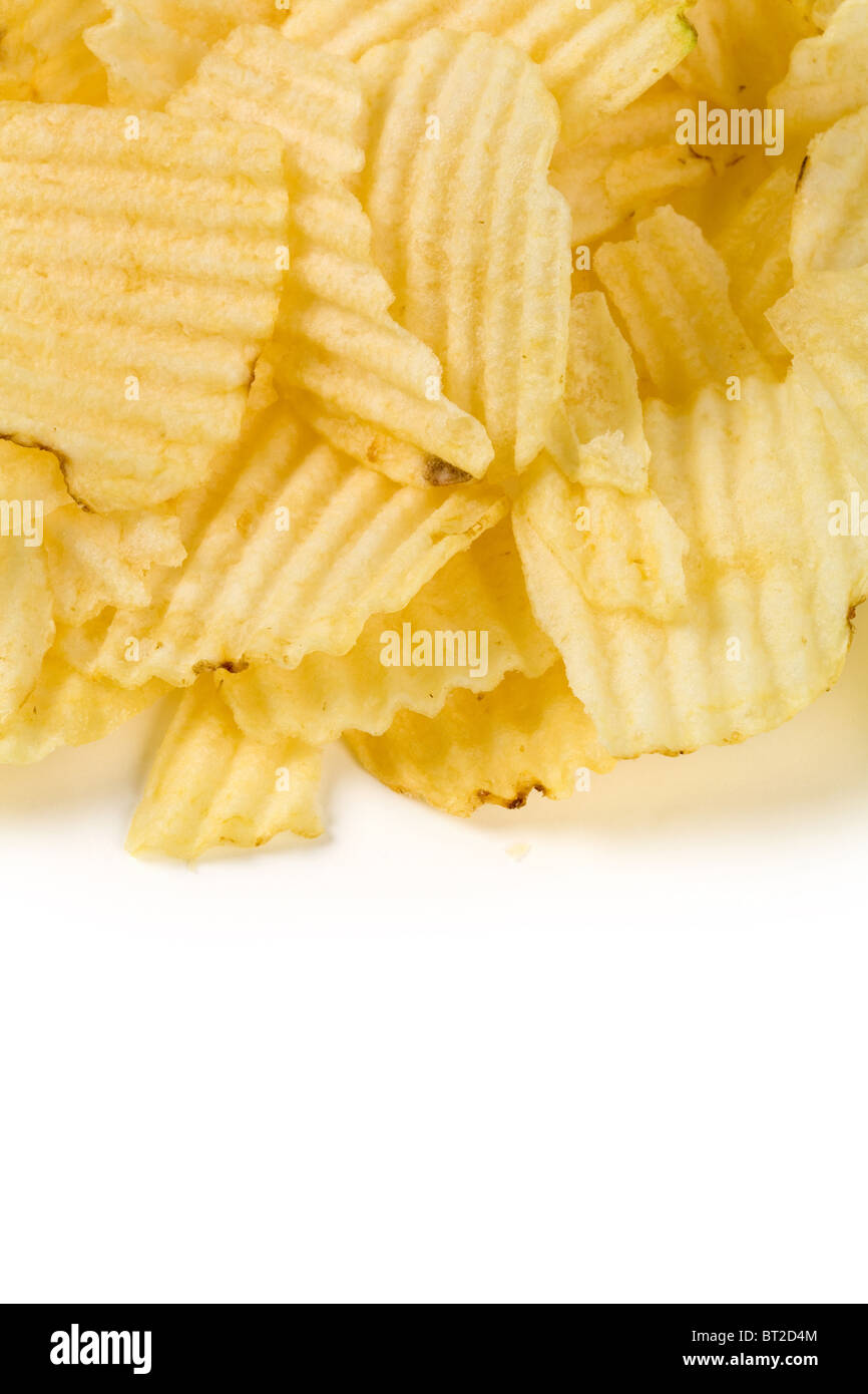 Potato Chips close up shot Stock Photo - Alamy