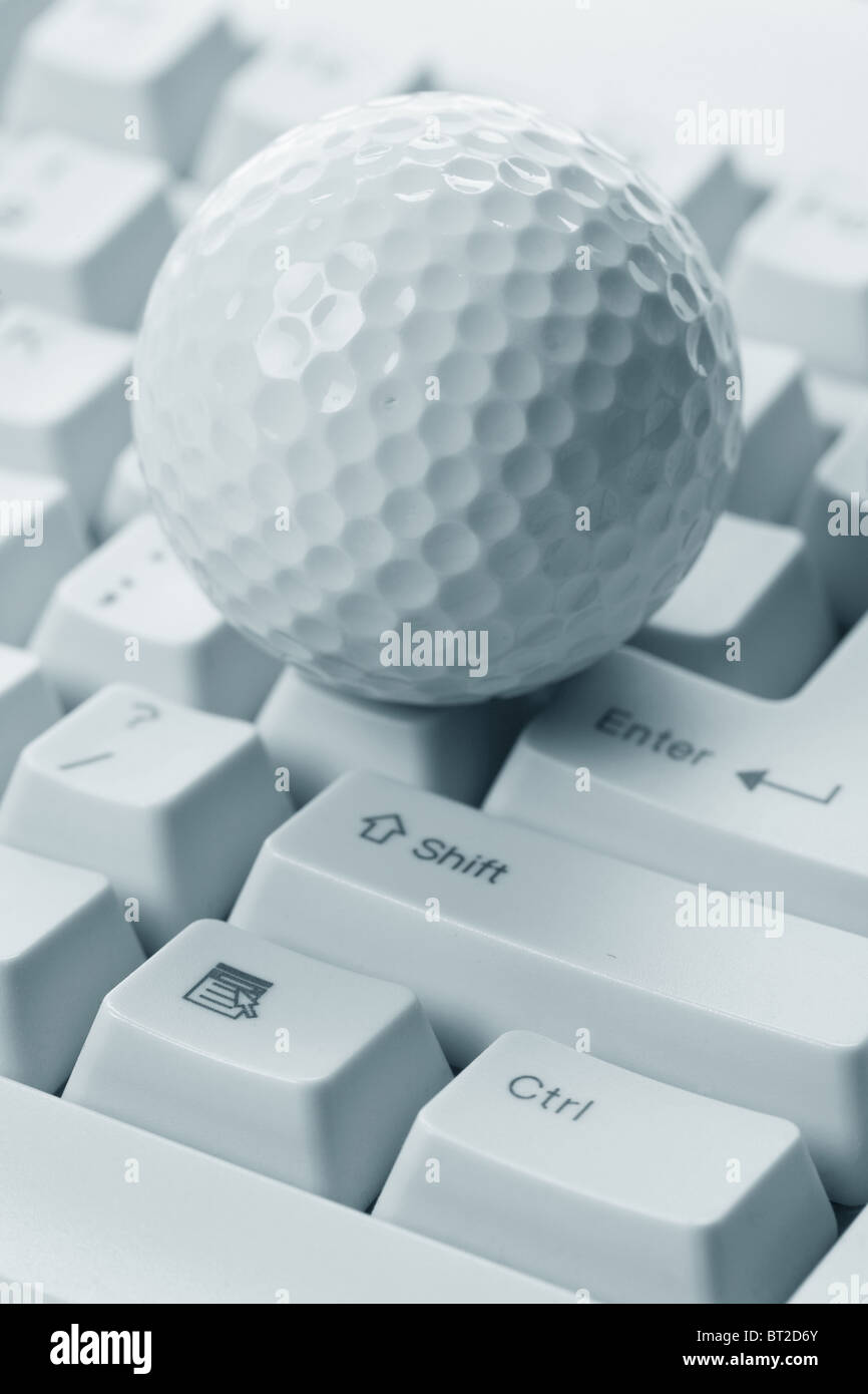 Golf Ball and Keyboard close up shot Stock Photo - Alamy