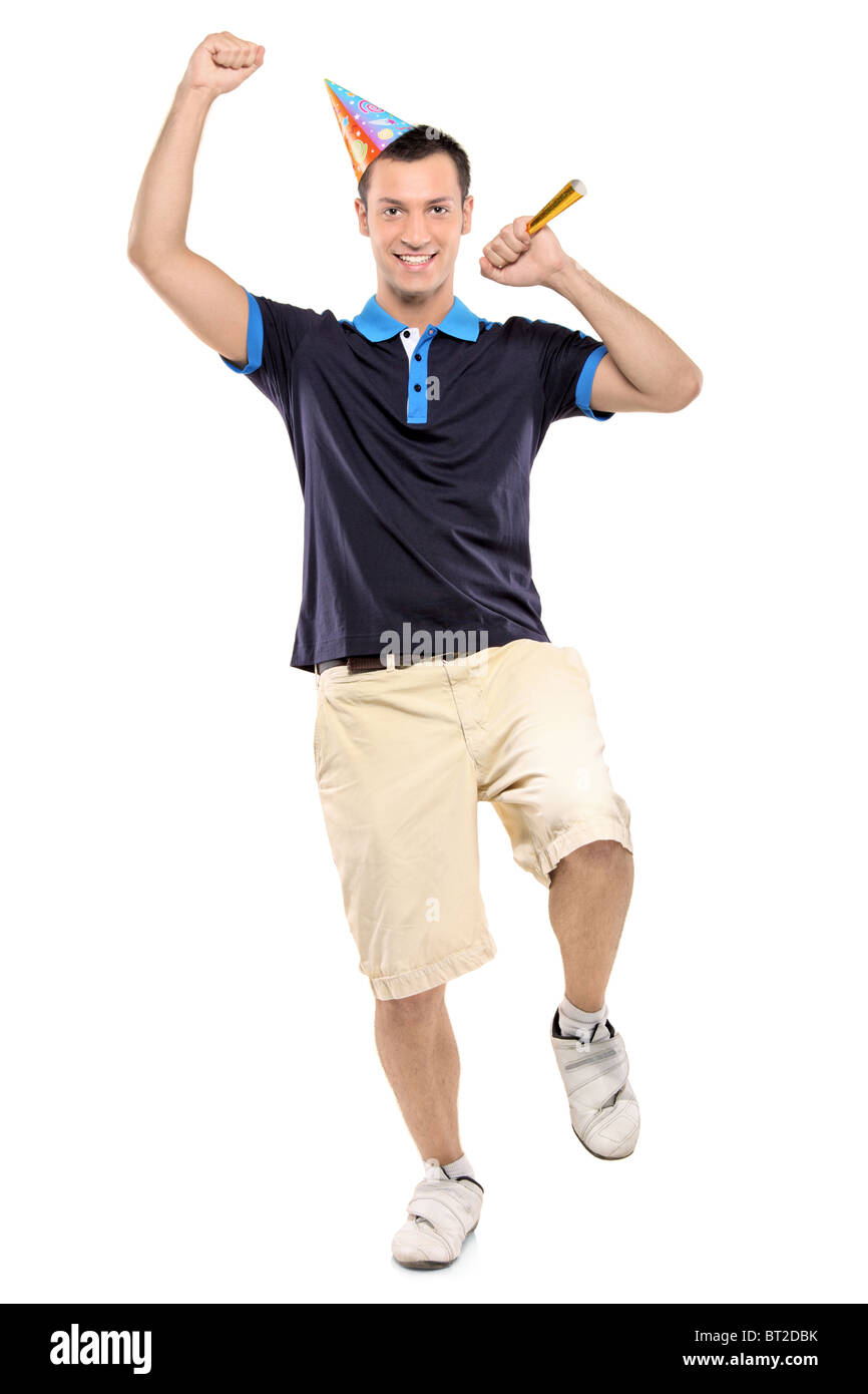 Emotion face man celebration Cut Out Stock Images & Pictures - Alamy