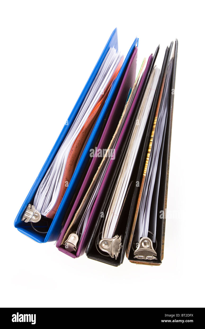 file folder, Ring Binder, with white background Stock Photo - Alamy