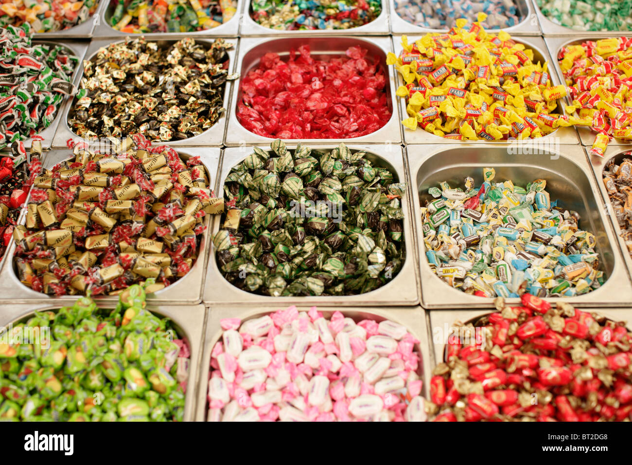 Various sorts of sweets Candies Stock Photo - Alamy