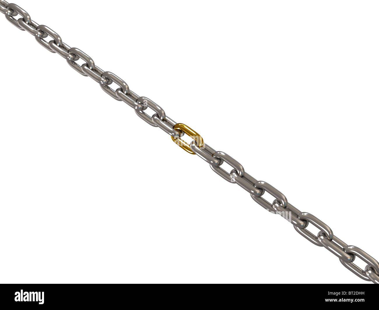 The chains connected by chain link on white background. Clipping path ...