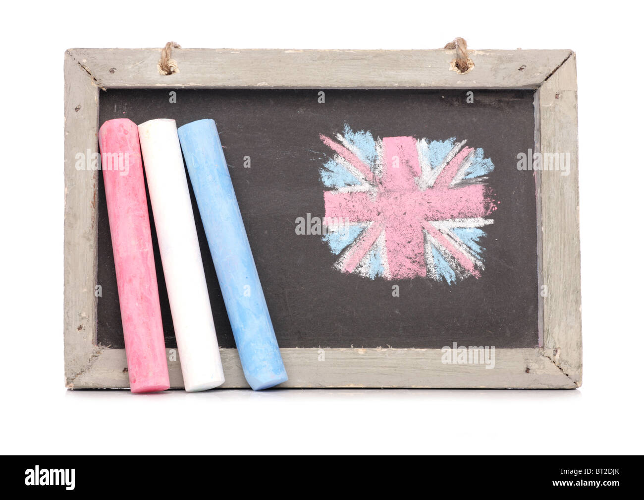 Chalkboard and chalk studio cutout Stock Photo - Alamy