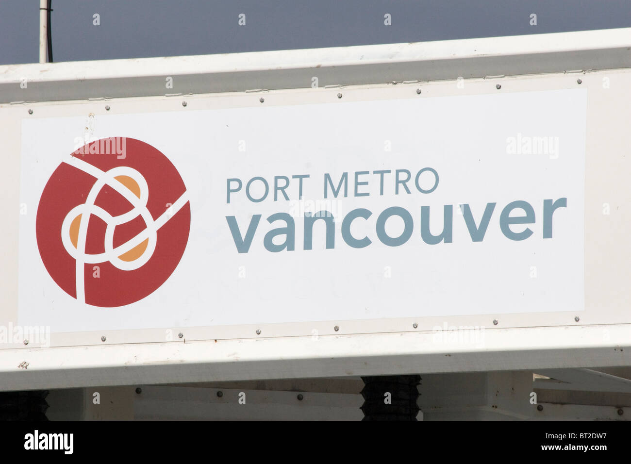 Port Metro Vancouver Sign at Seabus Terminal downtown Vancouver Stock ...