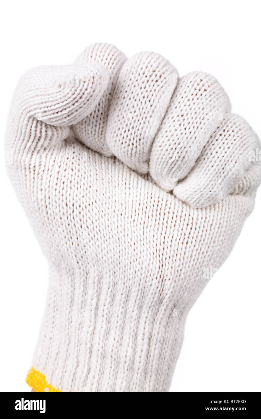 hand and glove, gesture close up shot Stock Photo - Alamy