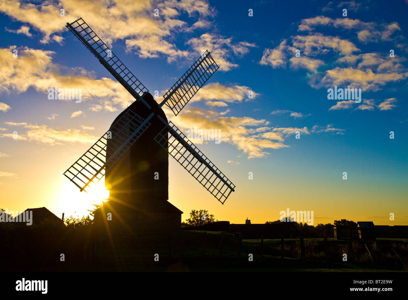 Dawn over the Mill Stock Photo - Alamy