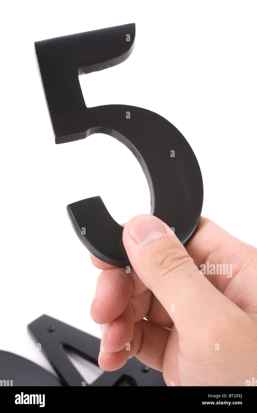 number 5 with white background Stock Photo - Alamy