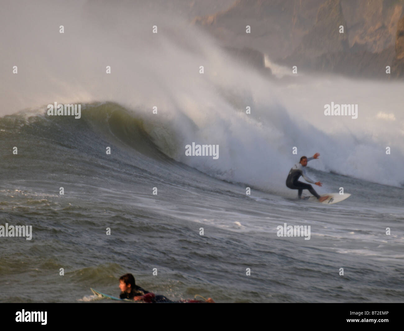 Surfer on stormy sea hi-res stock photography and images - Alamy