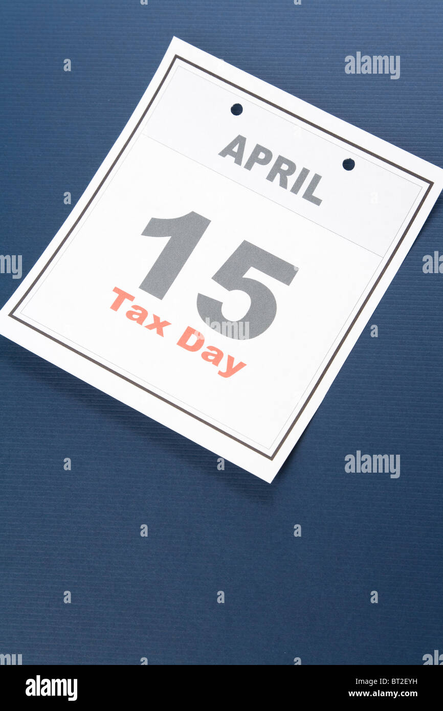 Tax Day, calendar date April 15 for background Stock Photo - Alamy