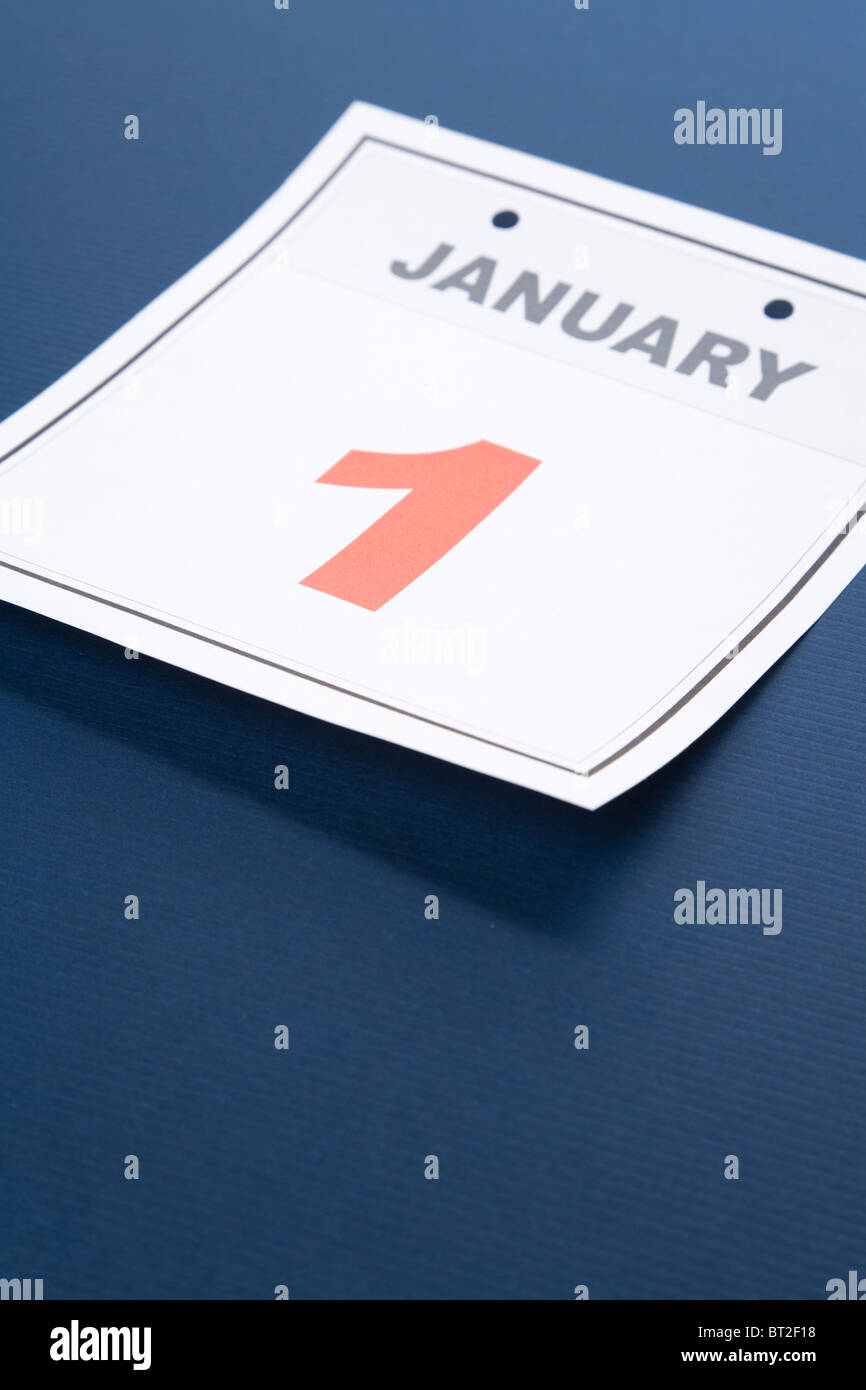 New Year, calendar date January 1 for background Stock Photo - Alamy
