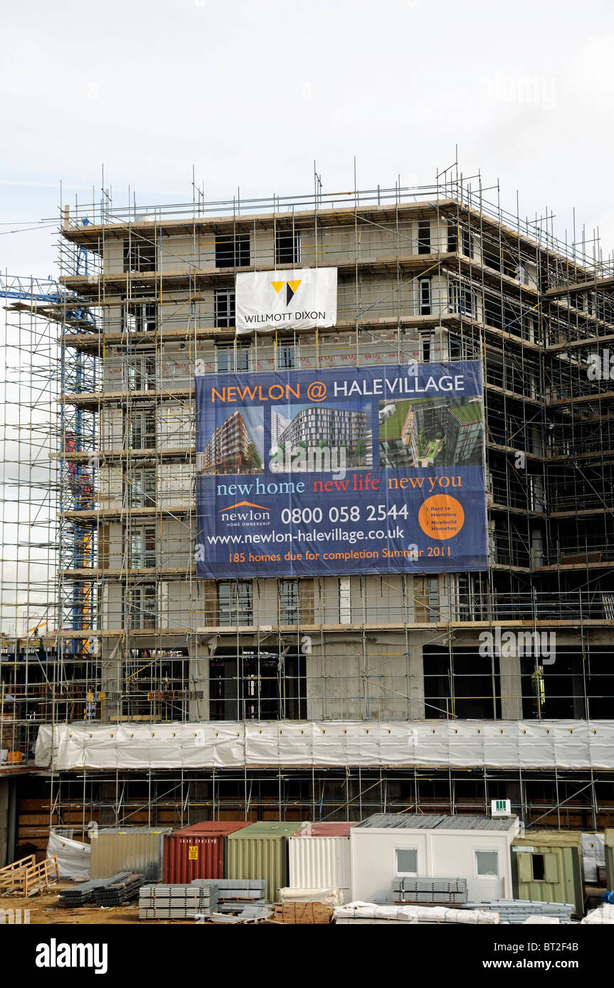 New social homes by Newlon under construction at Hale Village London ...