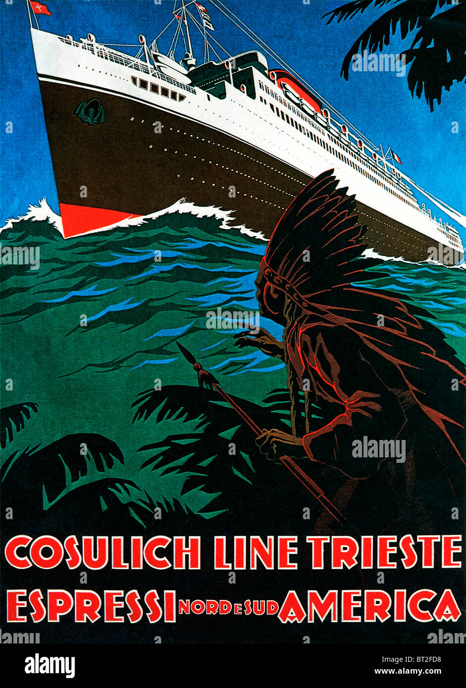 Cosulich line trieste 1932 poster hi-res stock photography and images ...