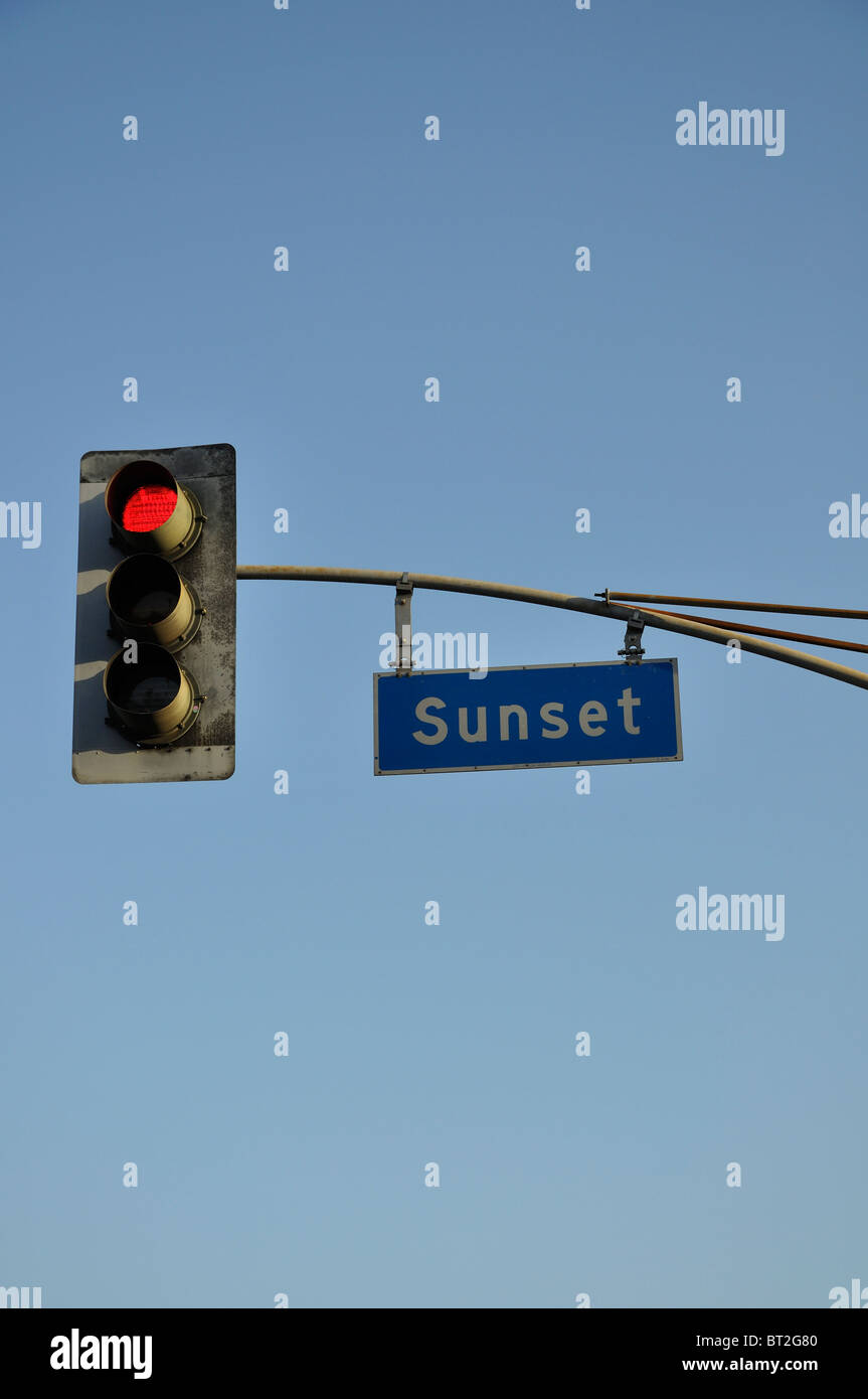Sunset Boulevard sign, Hollywood, California, USA Stock Photo - Alamy