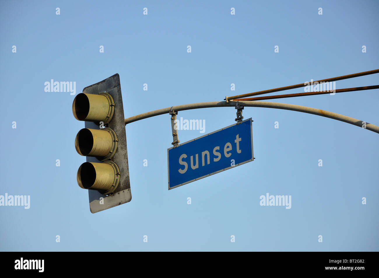 Sunset Boulevard sign, Hollywood, California, USA Stock Photo - Alamy