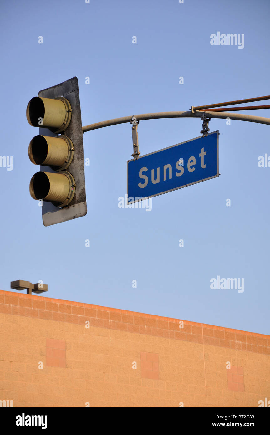 Sunset Boulevard sign, Hollywood, California, USA Stock Photo - Alamy