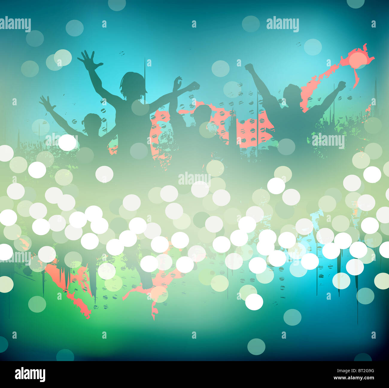 Silhouette people dancing illustration hi-res stock photography and ...