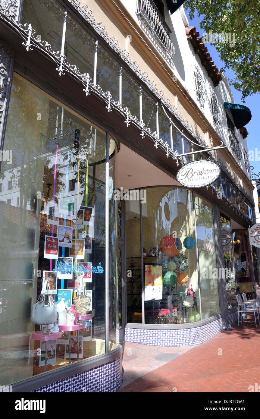 Street with shops, Santa Barbara, California, USA Stock Photo - Alamy