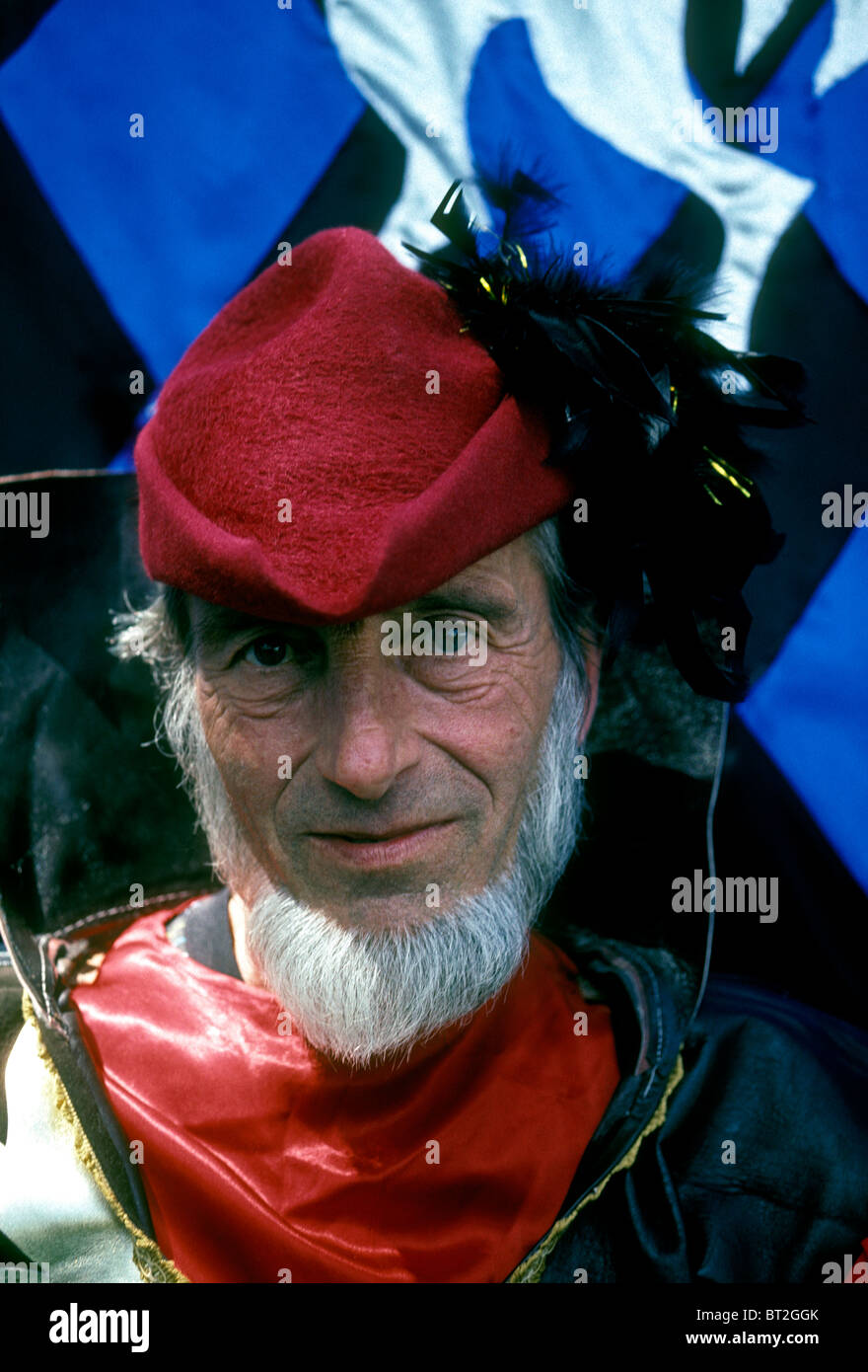 1, one, Frenchman, French man, wearing costume, eye contact, front view ...